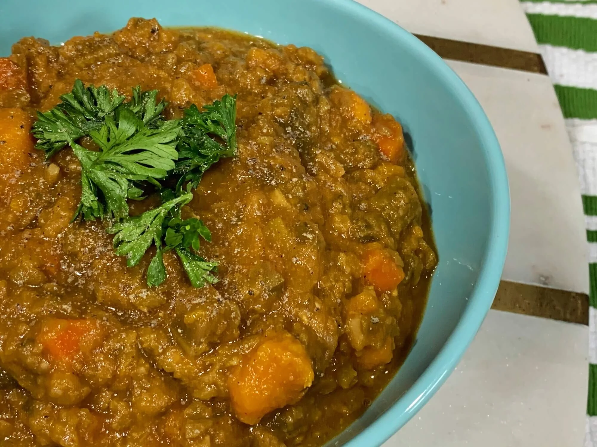 Split Pea & Sweet Potato Soup — OKCVEGGIE | Vegetarian Recipes